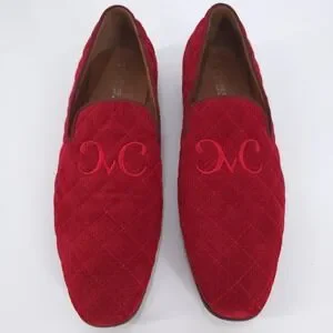 Mark Chris | Shoes | Mark Chris Red Velvet Loafers Mens 44 Italy Vero ...
